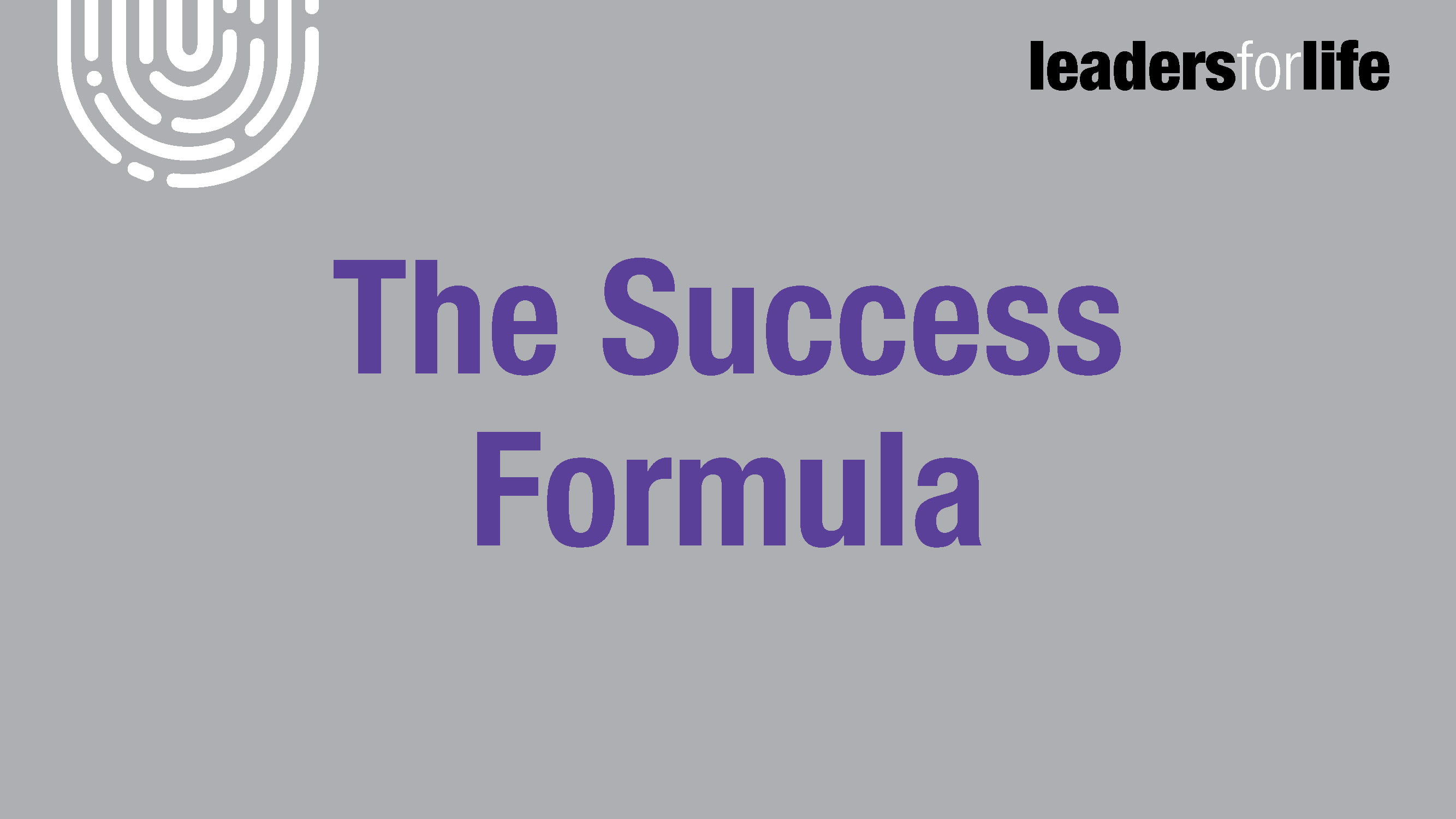 The Success Formula thumbnail1 - the human enterprise